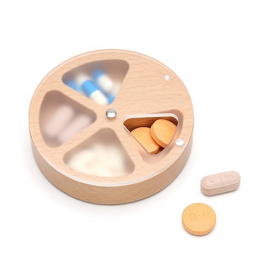 Купить деревянные таблетницы Pillbox в Москве оптом - Gift Development